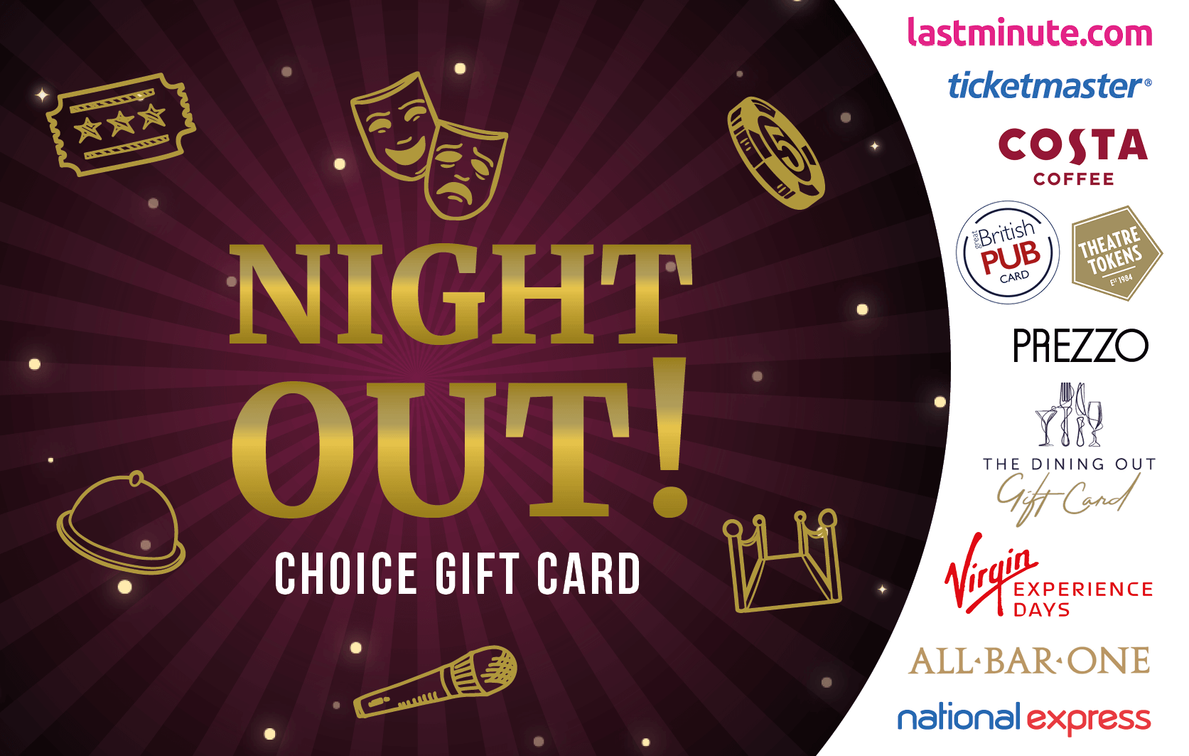 Night Out! voucher | Digital | £10–£500
